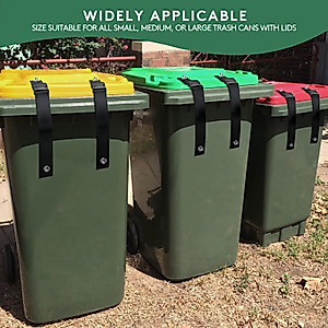 2PCS Trash Can Lid Lock - Universal Trash Can Locks for Animals, Non-elastic Bear Proof Trash Can Strap,Outdoor Trash Can Lock for Raccoons, Squirrels, Bears, Garbage Can Lock Belt Stop from Rummaging