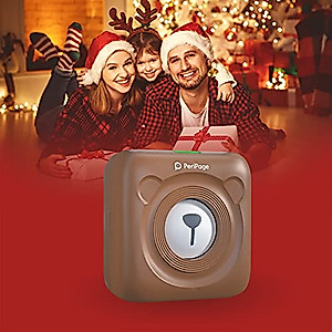 BISOFICE A6 Mini Pocket Printer HD 304DPI Wireless BT Thermal Printer Picture Photo Receipt Paper Printer Sticker AR Photo Function Inkless Printing Compatible with Android iOS Smartphone Windows