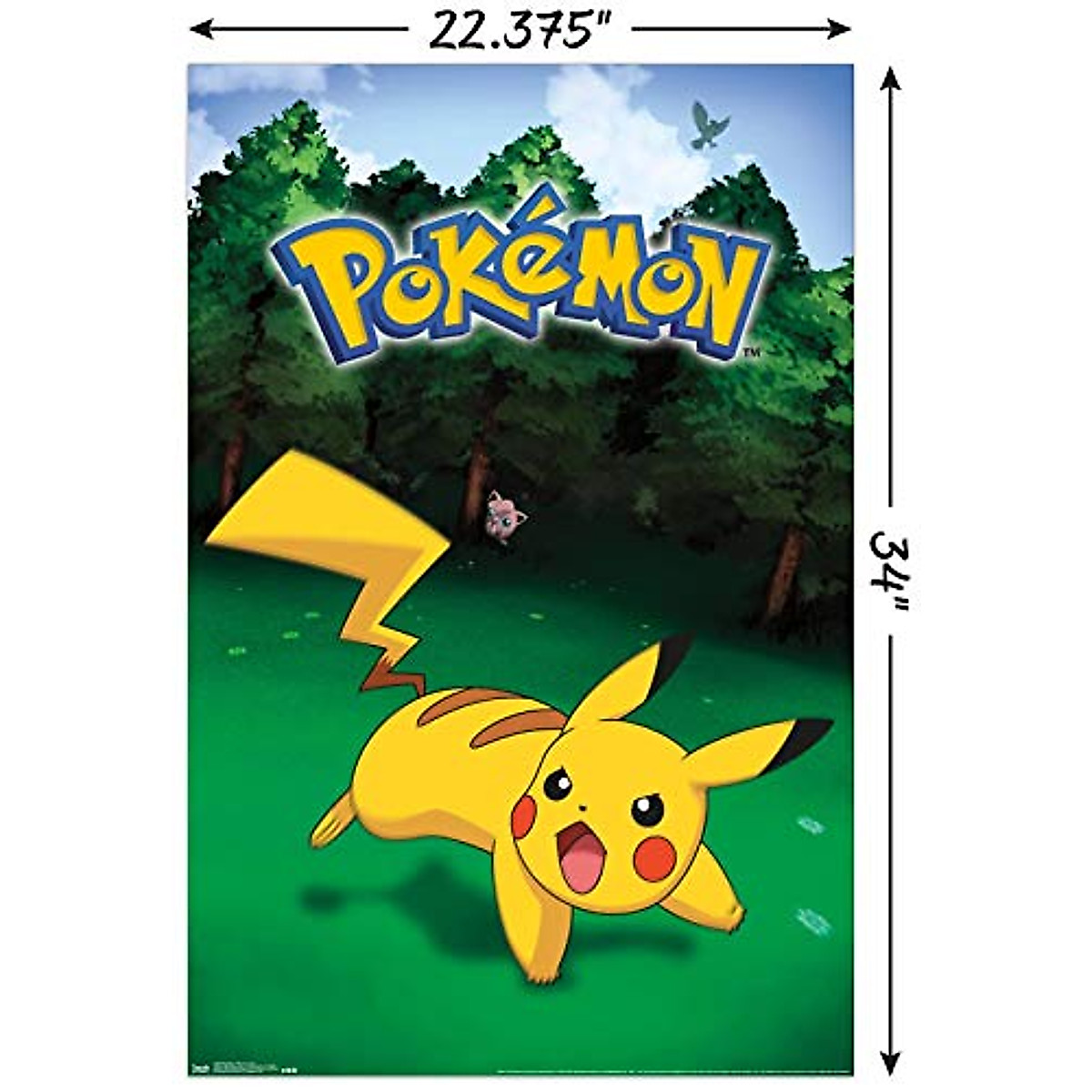 Trends International Pokémon - Pikachu Catch Wall Poster, 22.375" x 34", Unframed Version