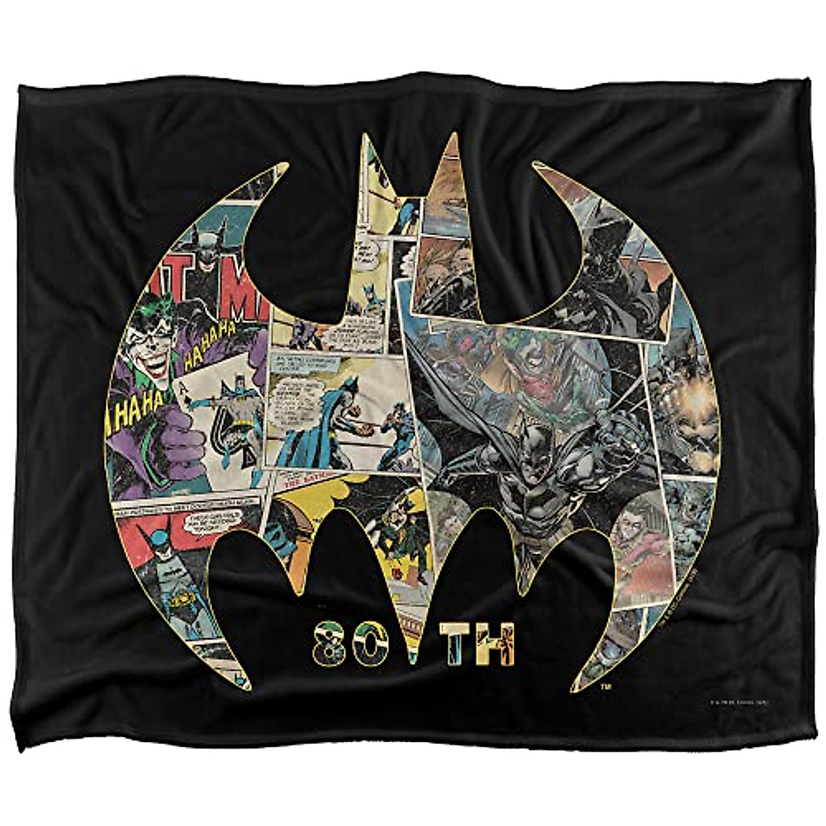 Batman 80Th Shield Officially Licensed Silky Touch Super Soft Throw Blanket 50" x 60"