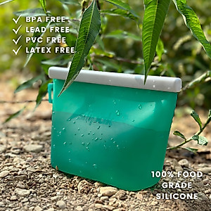 Silipak Reusable Silicone Food Storage Bags, 3 pack, Multi Use Leakproof Meal Prep Containers & Freezer Bags | Makeup Bag & Travel Containers | BPA Free, Dishwasher and Microwave Safe