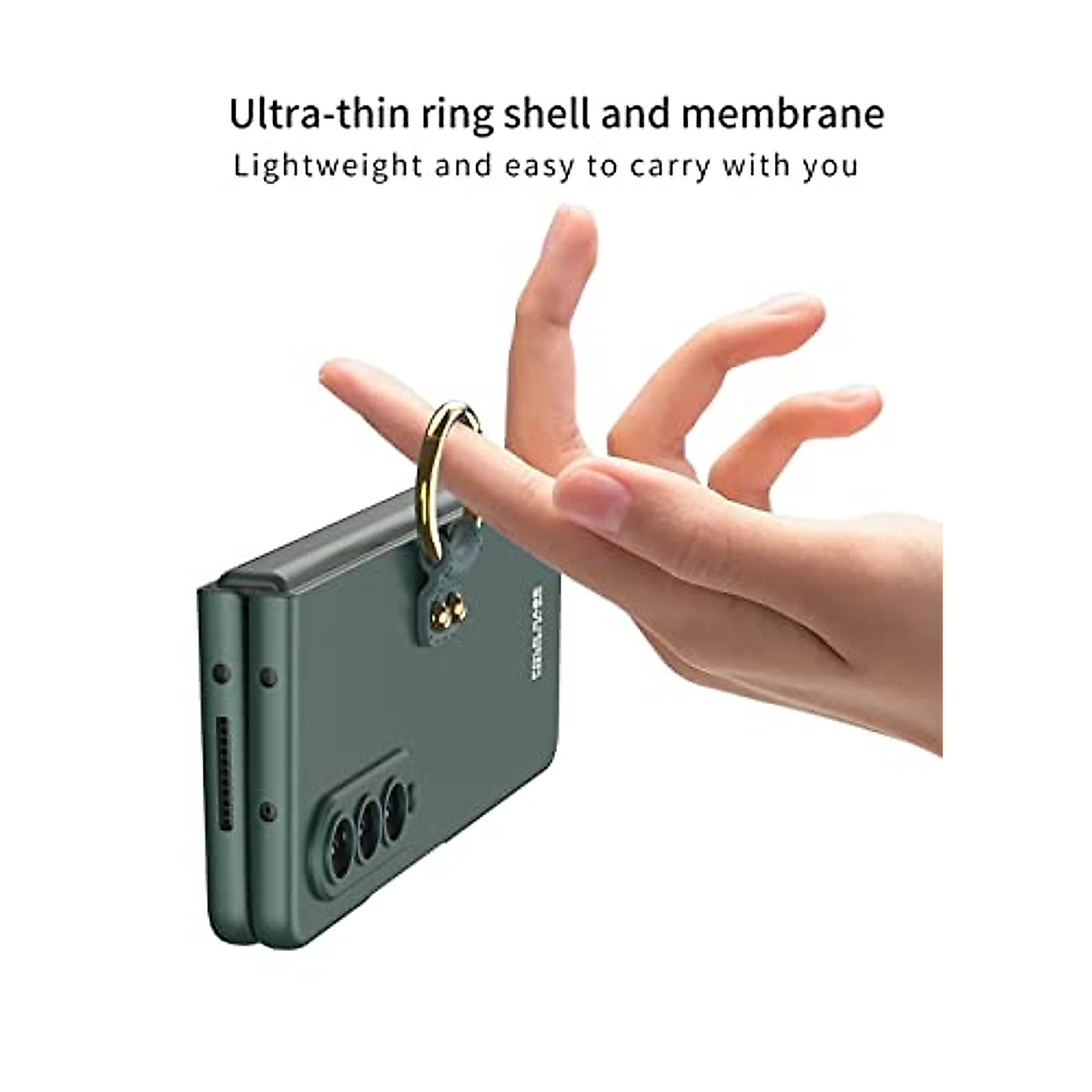 BAILI Samsung Z Fold 4 Case with Ring,Ultra -Thin Z Fold 4 Case,Galaxy Z Flip 4 Case,Military Grade Drop Protective Case,(Ring,Silver)