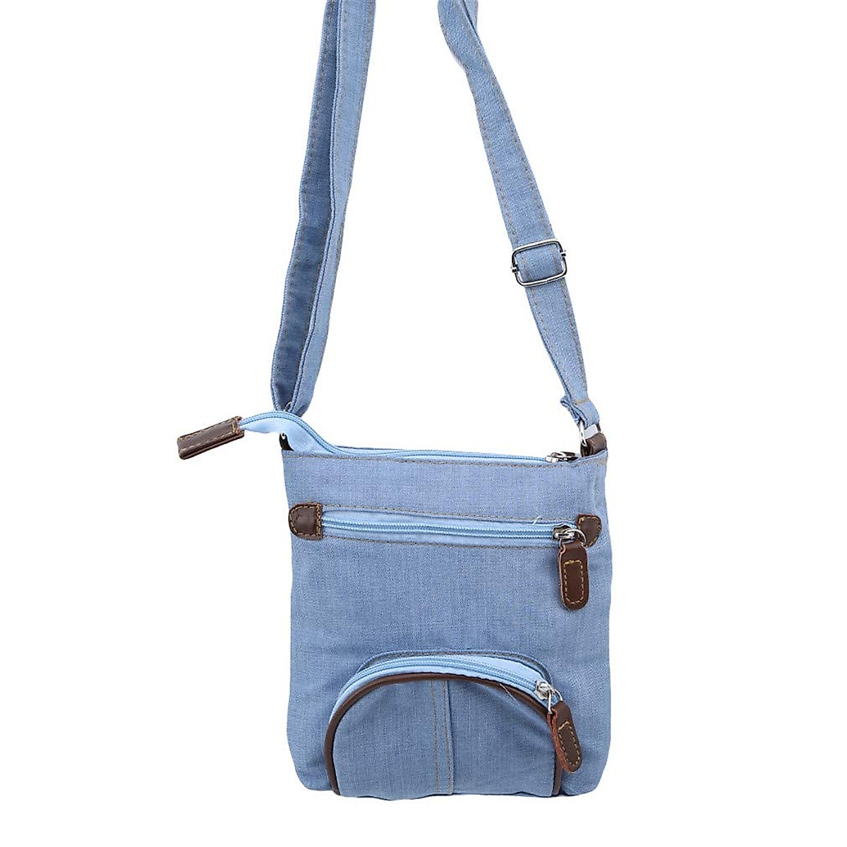 Sevenfly Women'S Denim Cross-Body Bag Mini Shoulder Handbags Organizer Purse Wallet(Dark blue)