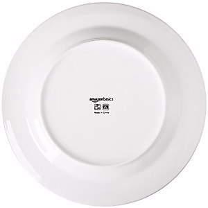Amazon Basics 6-Piece White Dinner Plate Set