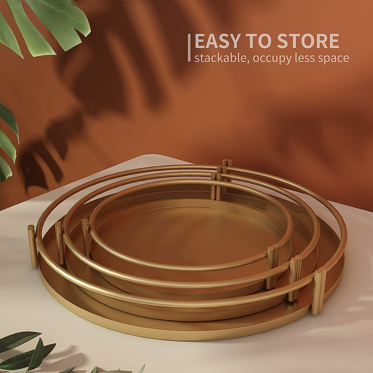 Vivevol 3-Piece Gold Cake Stands for Dessert Table Cupcake Stand Set, Cake Tray Cookies Display Candy Plate Party Decorating 8”-10”-12”