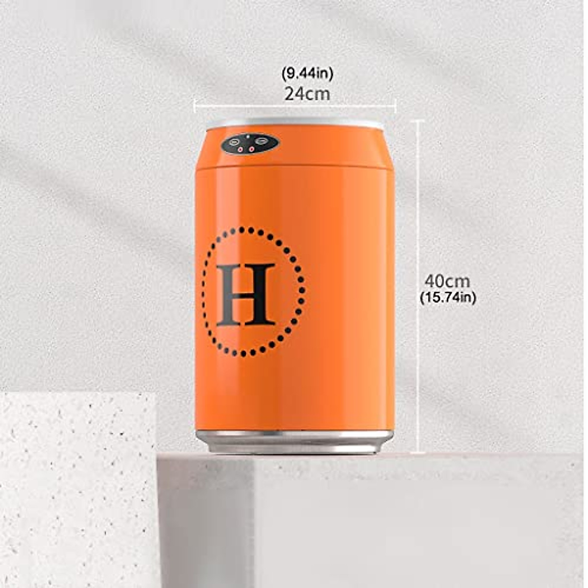 BONAD Bathroom Trash Can Indoor Stainless Steel Intelligent Automatic Induction Trash can Office Living Room Bedroom Kitchen Bathroom Creative Trash can Wastebasket (Color : 1)