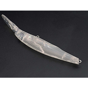 10PCS Unpainted Fishing Lures topwater Minnowbait Fishing Lure Blanks 12.1cm 8.63g Crankbait Artificial Hard Bait Carp Pike Bass Wobblers Deep Diving Fishing jerkbait with Free Eye