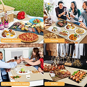 Beauty Star Food Warming Mat, Portable Food Warmer for Kitchen Countertop, Electric Heating Roll Up Tray for Buffet, Dish Heater Pads for Parties, Buffet, Get-Togethers, Flameless and Safer