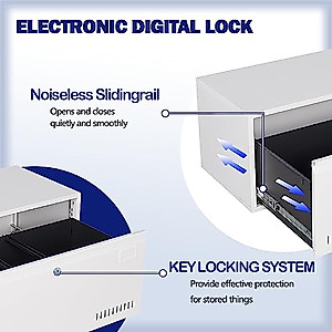 BUTISOW Metal Lateral File Cabinet with Lock,File Organization Storage Cabinets,Large Deep Drawers Office Cabinets,Home Office for Hanging Files Letter/Legal Size(Requires Assembly)