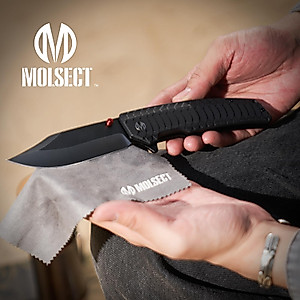 MOLSECT Jungle Pocket Folding Knife, Liner Lock EDC Knives 4.3" 14C28N Blade G10 Handle, Everyday Carry Knife with Clip for Outdoor Indoor Hiking Camping Fishing Hunting Work Men Women Gift