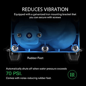 VIVOSUN Water Pressure Pump, 110V 5.5GPM 70 PSI Diaphragm Water Pump Include 1/2" and 3/4" Garden Hose Adapters, Power Plug for Bathrooms, Kitchens, RVs, and Yachts