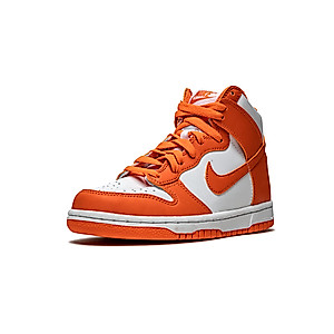 Nike Youth Dunk High GS Syracuse, White/Orange Blaze/White, 7Y