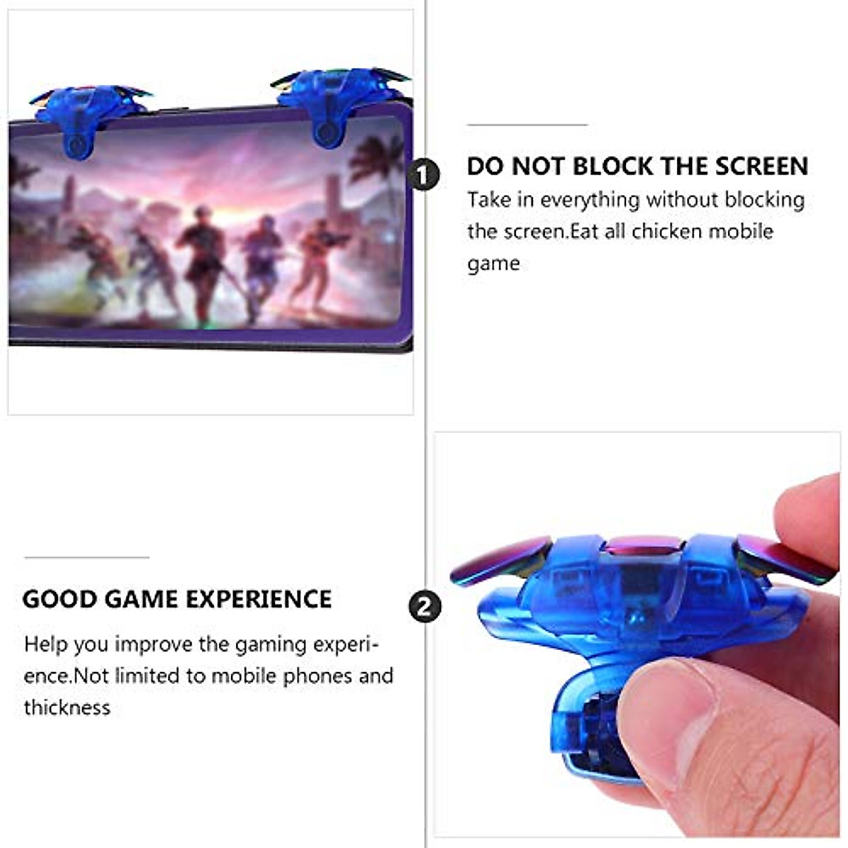 Mikikit Mobile Game Controller Trigger Joycon Accessories 2pcs Game Triggers Game Controller Trigger Gaming Trigger Gamepad Trigger Phone Triggers Phone Metal Nativity