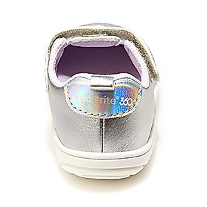 Stride Rite Baby Girls Mariella First Walker Shoe, Silver, 3 Infant