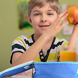 CaCTOUR Lunch Box Kids,Premium Insulated Lunch Bag for Girls Boys,Soft Bag Mini Cooler Back to School Thermal Reusable Lunch Bag for Work School Picnic (Blue)