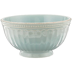 Lenox 870009 French Perle Groove 12-Piece Plate & Bowl Set Blue