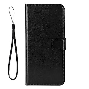Kukoufey Case for Asus ROG Phone 7 Leather Case,Flip Leather Wallet Cover Case for Asus ROG Phone 7 Ultimate Case Black
