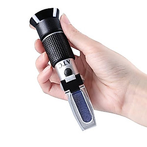 Logic Box Sucrose Refractometer for Honey Moisture, Brix and Baume, 3-in-1 Uses, 58-92% Brix Tester with ATC, Ideal for high Sugar Maple Syrup, and Molasses, Malt,Bee Keeping Supplies
