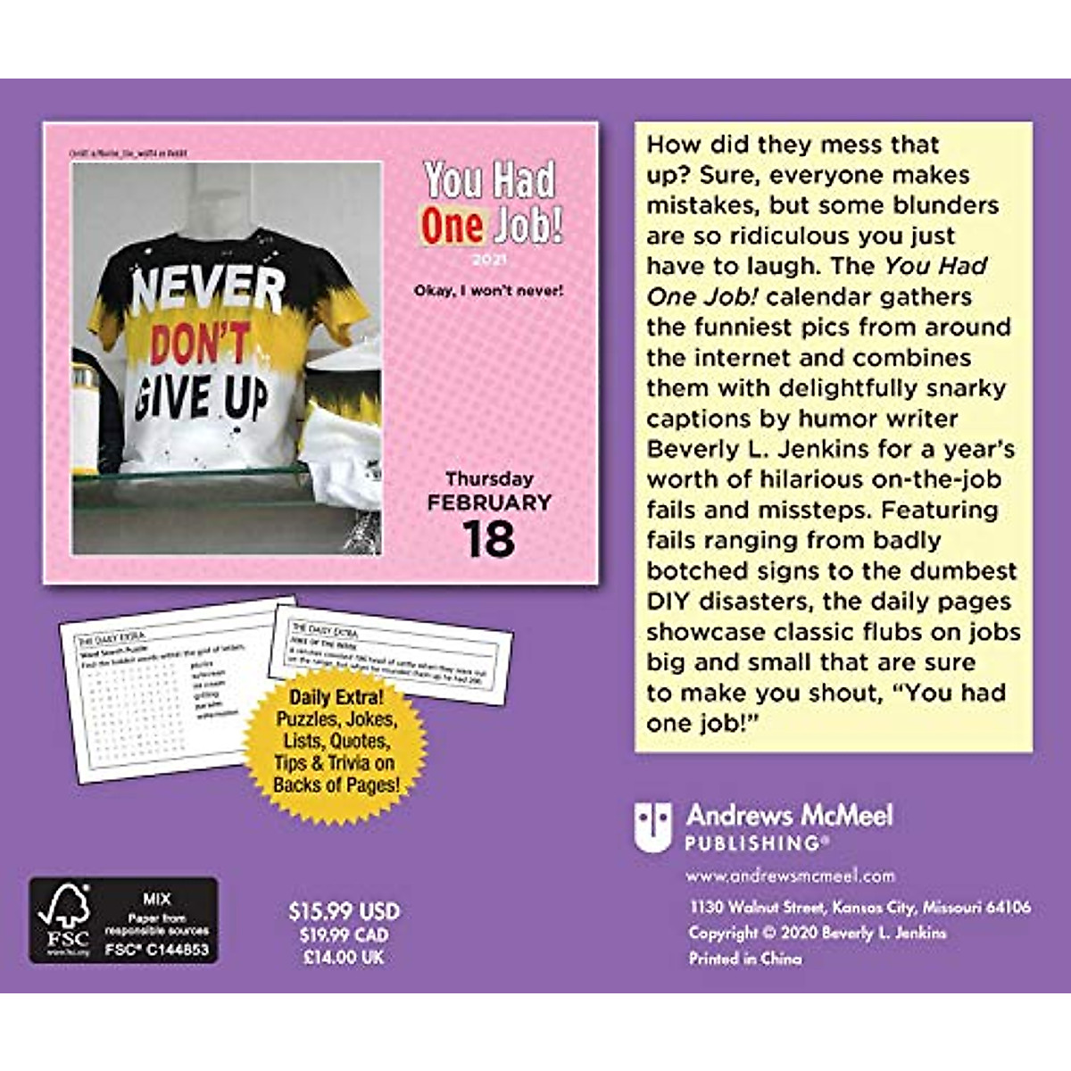 You Had One Job 2021 Day-to-Day Calendar