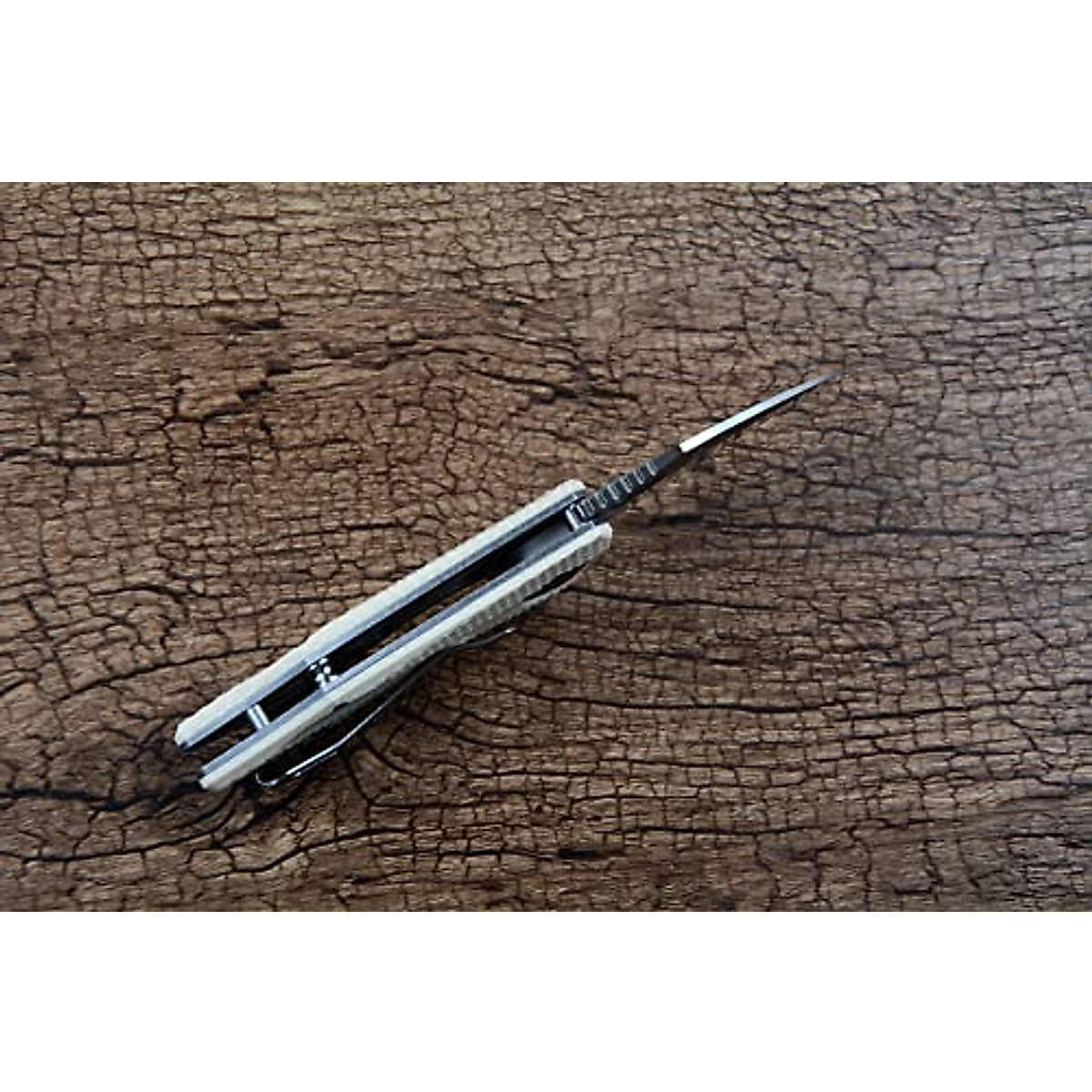 TWOSUN Pocket Knife Utility Folder 14C28N Satin Blade Resin Handle TS314