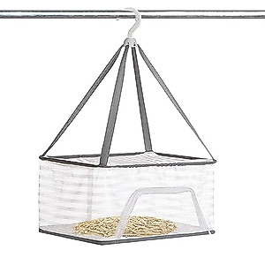 Clothes Drying Basket,Flat Space-Saving Drying Net Basket | Windproof Flat Clothes Drying Rack for Sweaters, Underwear, Towels, Hats, Scarves, Diapers, Gloves, Plants Buds Buogint