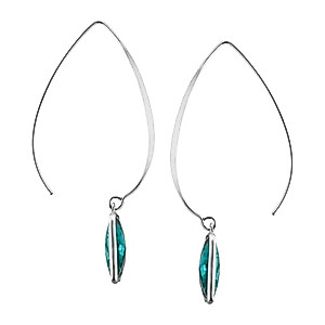 Silpada 'Oasis' Compressed Turquoise Drop Earrings in Sterling Silver