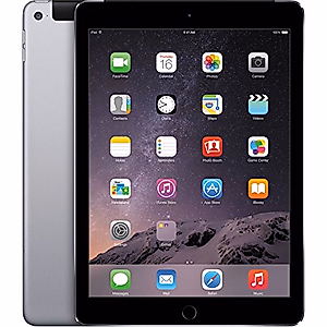 Apple iPad Air 2 MH312LL/A (128GB, Wi-Fi + Cellular, Space Gray) 2014 Model (Renewed)