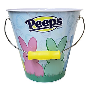 The Tin Box Company Peeps Large Easter Bucket with Handle and Grip,916307-12