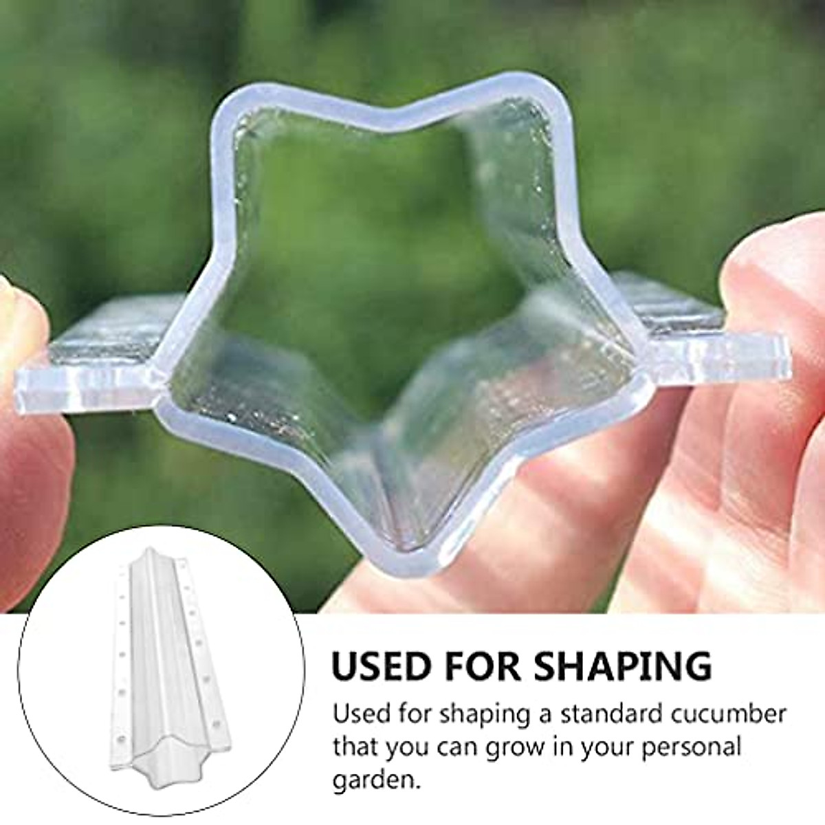 YARDWE Vegetable Growing Molds, 2pcs Fruit Growth Molds Cucumber Mold Fruit Shaping Molds Fruit Growing Molds Shaping Tool for Garden Yard (Star Shape)