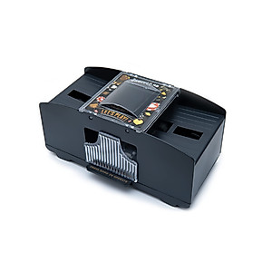 Cool Chimpanzee Automatic 2-Deck Card Shuffler, Home Poker Games, Blackjack, Rummy, War, Texas Hold 'Em, PLO, Omaha, Stud and More