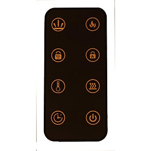 Cambridge 27 Inch Tall Vertical Wall Mounted Curved Panel Electric Fireplace Heater with LED Multicolor Flames, Crystal Rocks, Remote Control for Living Room, Bedroom, Home Office, Black