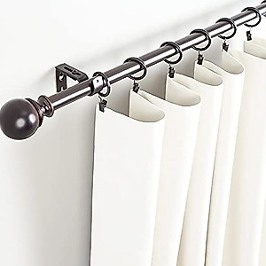 HAOBAOBEI 45 Pack Curtain Rings with Clips, Metal Matte Vintage Drapery Clips with Rings, Rustproof Decorative Drapery Curtain Clip Rings Hooks, 1 Inch Interior Diameter, Fits up to 5/8" Rod, Black