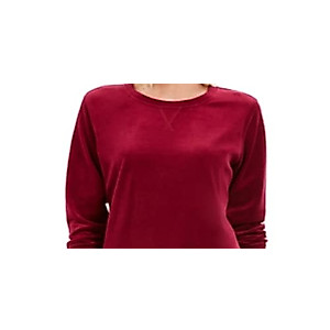 Karen Scott Women's Sport Velour Sweatshirt Purple Size X-Large