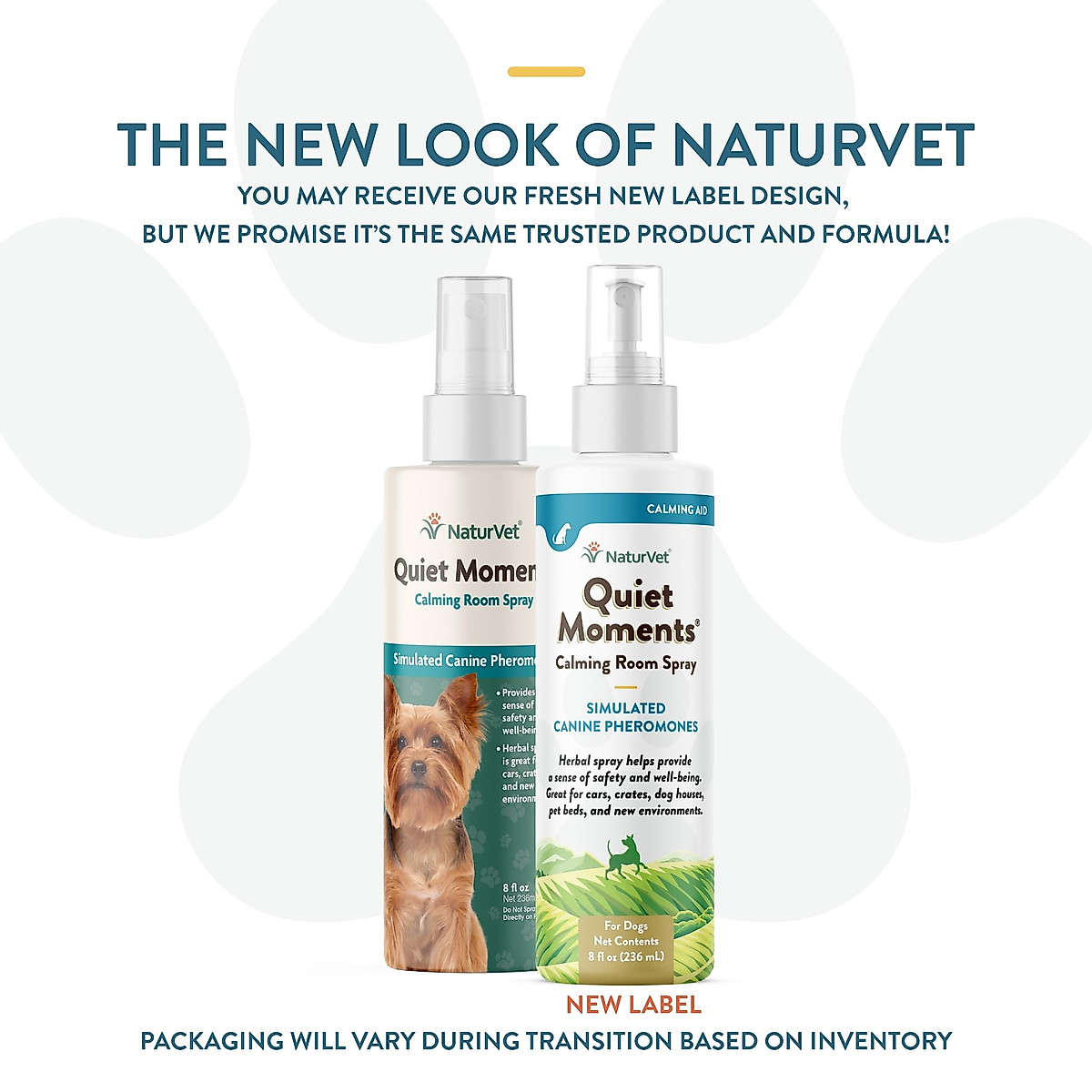 NaturVet Quiet Moments Herbal Calming Room Spray Dog Supplement – Ideal for Cars, Dog Crates, New Environments – Helps Reduce Pet Stress, Storm Anxiety, Motion Sickness – 8 Oz.