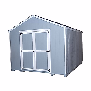 Little Cottage Co. 10x12 Value Gable Shed, Wood DIY Precut Kit, Outdoor Storage for Backyard, Garden, Patio, Lawn