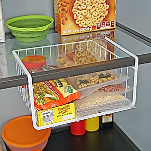 Southern Homewares White Wire Under Shelf Storage Organization Basket 11-Inch