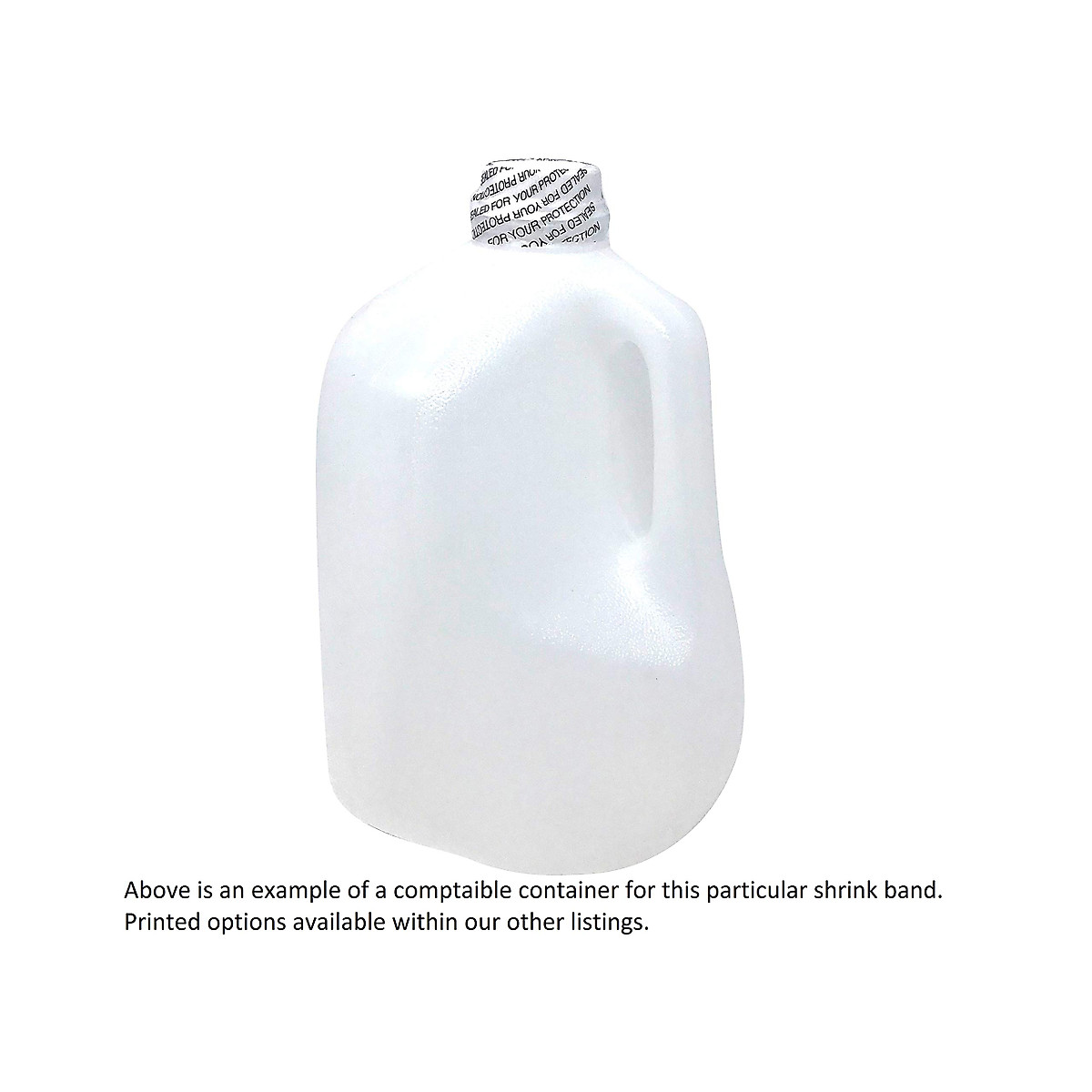 75 x 28 mm Clear PRINTED Black Perforated Shrink Band for Pill Packer Bottles, Pharmaceutical Bottles and More. [Compatible Diameter Range: 1 1/2” – 1 3/4”] - Bundle of 250