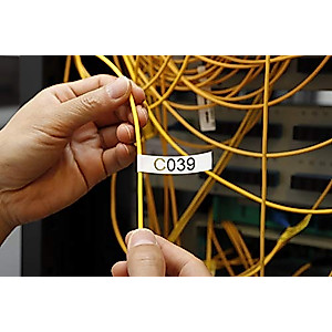 Oozmas Replacement for 18489 Dymo Rhino 3/4" White Flexible Nylon Tape Compatible with DYMO Rhino 5200 4200 5000 6000 Industrial Label Maker Refills a18489, Black on White, 3-Pack