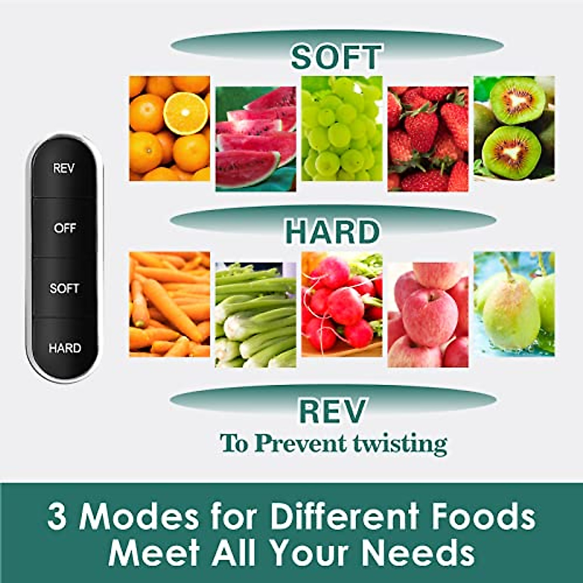 AUMATE Fretta Cold Press Juicer Extractor, 3" Wide Feed Chute Slow Masticating Vegetable and Fruit Juice Maker Squeezer Machines, Recipes Included(Black)