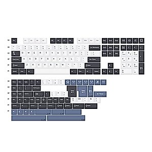 XDK Custom Keycaps 173 Keys Double Shot PBT Keycap Set Cherry Profile for Cherry Gateron MX Switches ISO ANSI Layout Mechanical Keyboard (Arctic Circle)