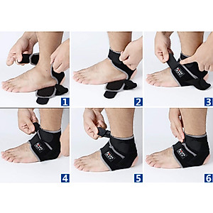 Ankle Brace, Compression Ankle Wrap for Sports Protect, Ankle Sprain, Plantar Fasciitis, Injury Recovery, One Size Fits All