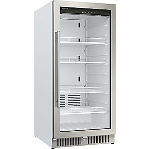 EdgeStar VBM91SS 24 Inch Wide 9.53 Cu. Ft. Commercial Beverage Merchandiser With Temperature Alarm and Reversible Door