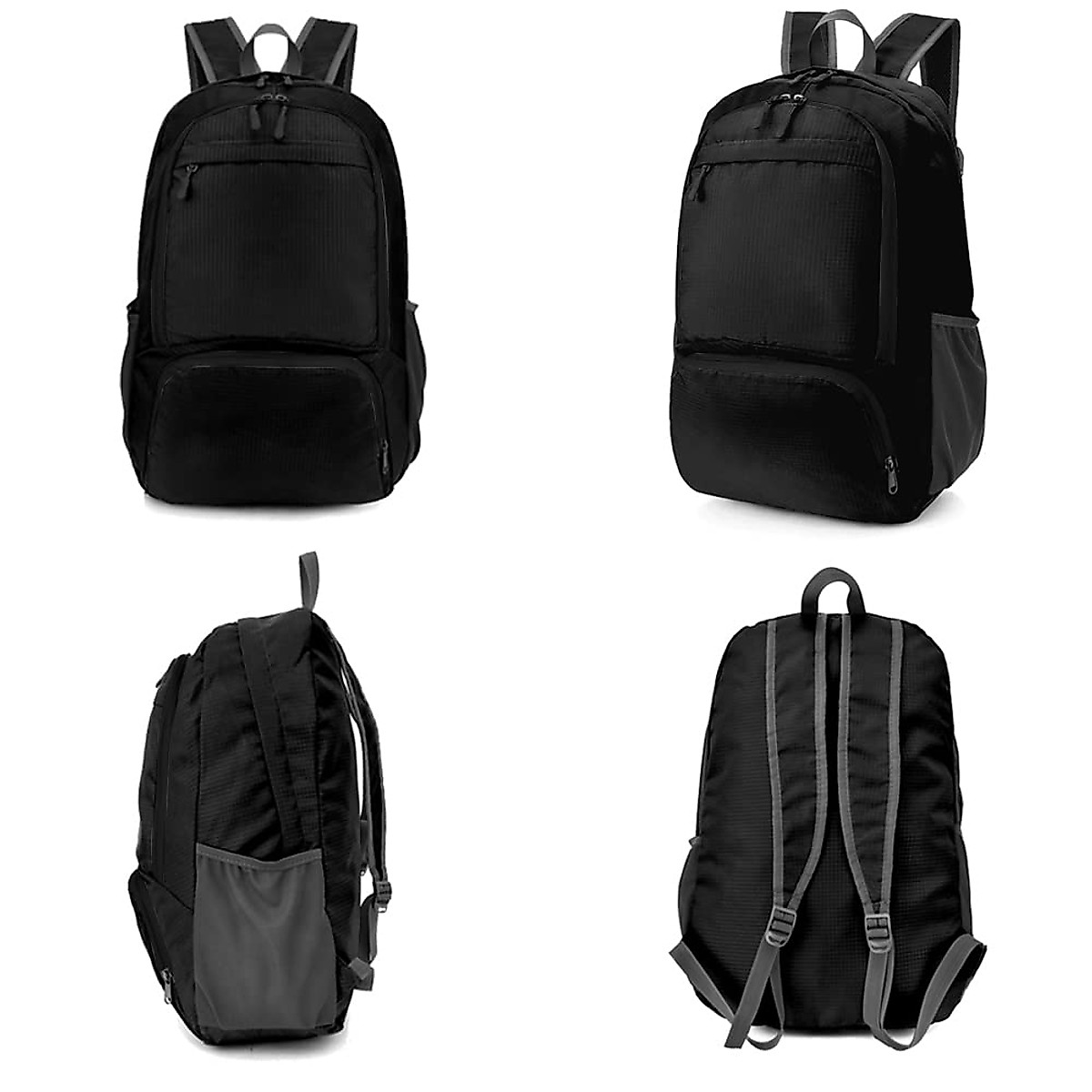 HYCOPROT 35L Hiking Backpack Ultralight lightweight Packable Foldable Water Resistant Travel Camping Outdoor Daypack (Black1)