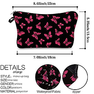 MRSP Cosmetic Bag Makeup bags for women,Small makeup pouch Travel bags for toiletries waterproof (Butterfly)