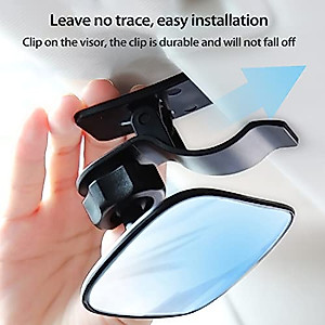 Universal Car Interior Rearview Baby Mirror Wide Angle Convex Mirror Clip-on mirrors for Viewing Rear Passengers