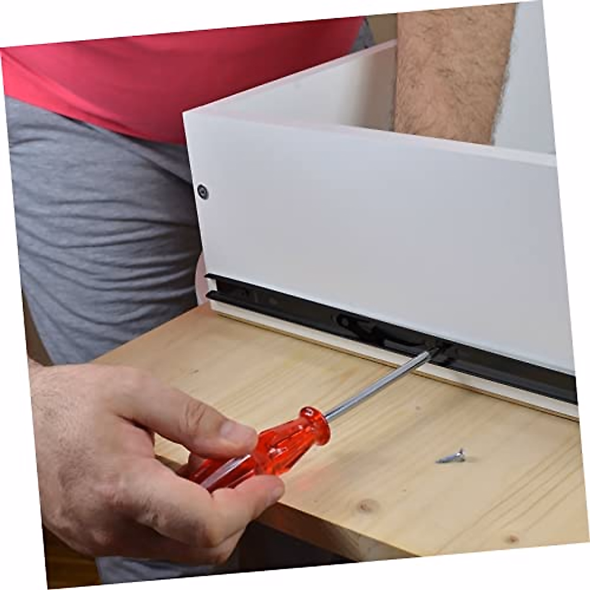 Tofficu 1 Pair Keyboard Rails Plastic Pallet Computer Desk Accessories PC Keyboard Drawer Slides Bearing Keyboard Tray Slide Rail Under Desk Tray Keyboard Rack Computer Drawer Tray Ball