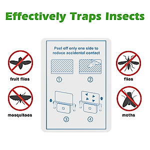 40 Packs Refill Card for Cube UV Light Fly Trap, Sticky Board Refills for LFSYS Plug-in Fly Trap