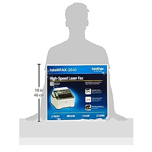 Brother FAX-2840 High Speed Mono Laser Fax Machine, Dark/light gray - FAX2840 17.750x18.125x16.625