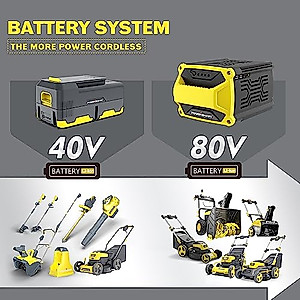 PowerSmart 40V MAX 17-Inch Cordless Lawn Mower & String Trimmer Combo Kit, 4.0Ah Battery and Charger Included (PS76404C)