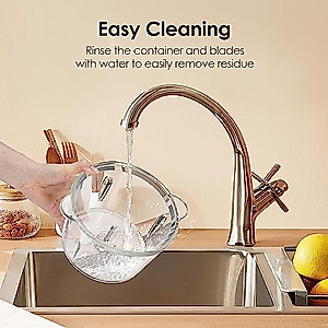 Food Processors,VASTELLE Electric Food Chopper with Bi-Level Blades, Meat Grinder and Vegetable Chopper for Baby Food, Meat, Onion, Nuts, 8 Cup BPA-free Glass Bowl, 2 Speed, Grey